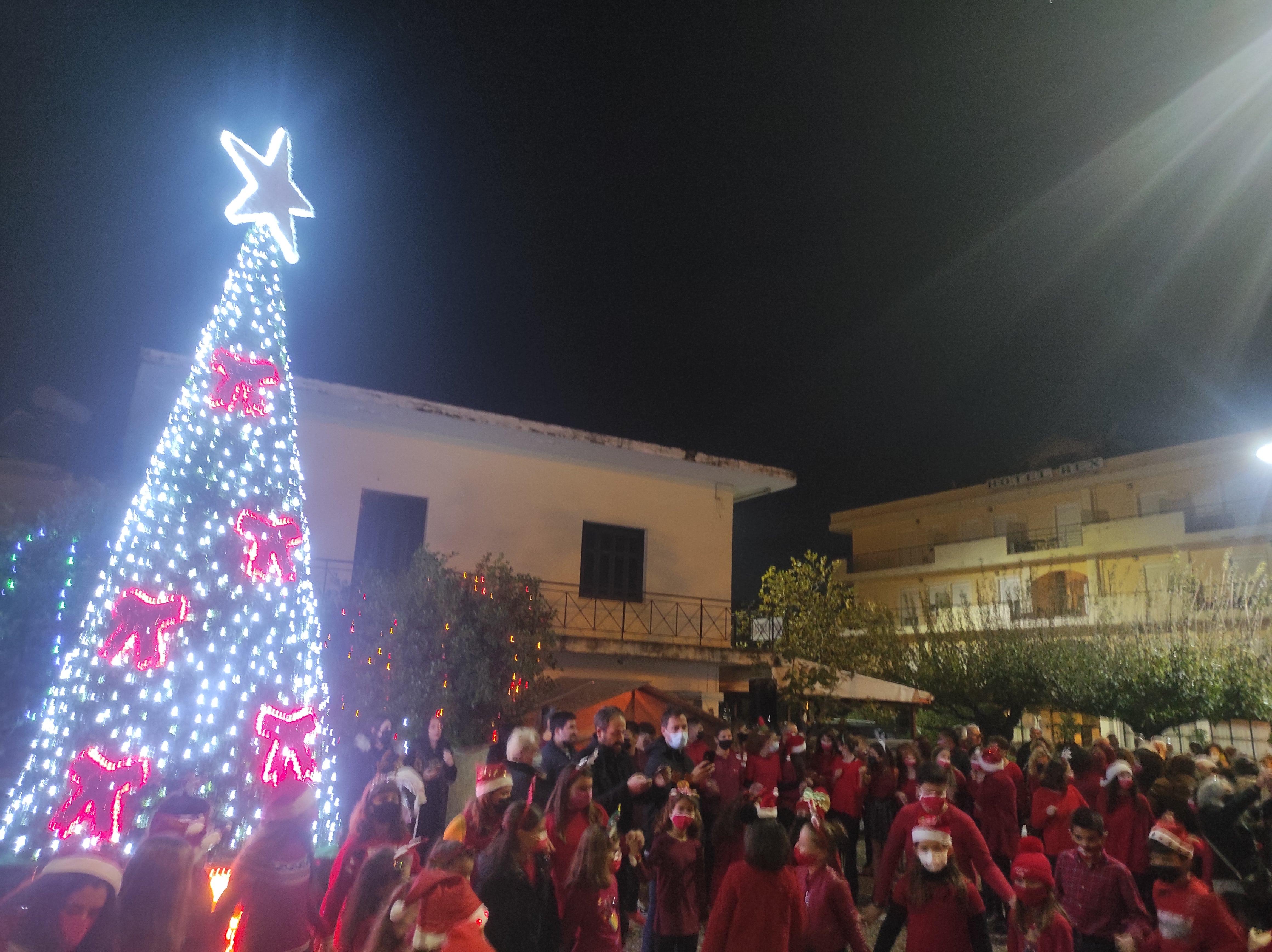 ΦΩΤΑΓΩΓΗΣΗ ΧΡΙΣΤΟΥΓΕΝΝΙΑΤΙΚΟΥ ΔΕΝΤΡΟΥ ΣΤΗ ΖΑΧΑΡΩ - Zacharo