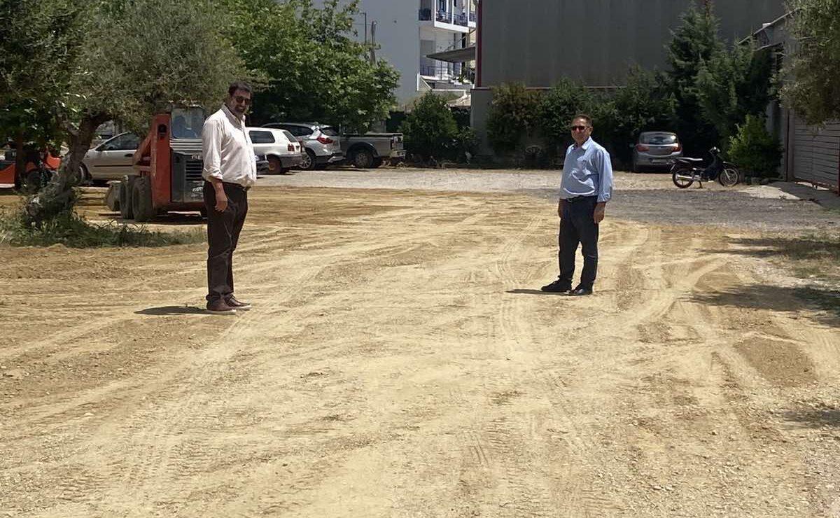 Διαμόρφωση του parking έναντι του Δημοτικού Σχολείου Ζαχάρως - Zacharo